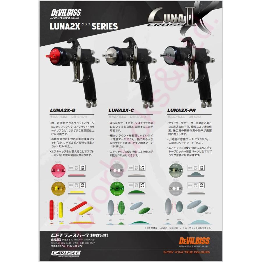 【LUNA2X-C-15G】【Devilbiss デビルビス】Φ1.5mm口径 ルナ2クロス【LUNA2-CROSS】LVMP低圧スプレーガン LUNA2i-R-255/LUNA2 ...