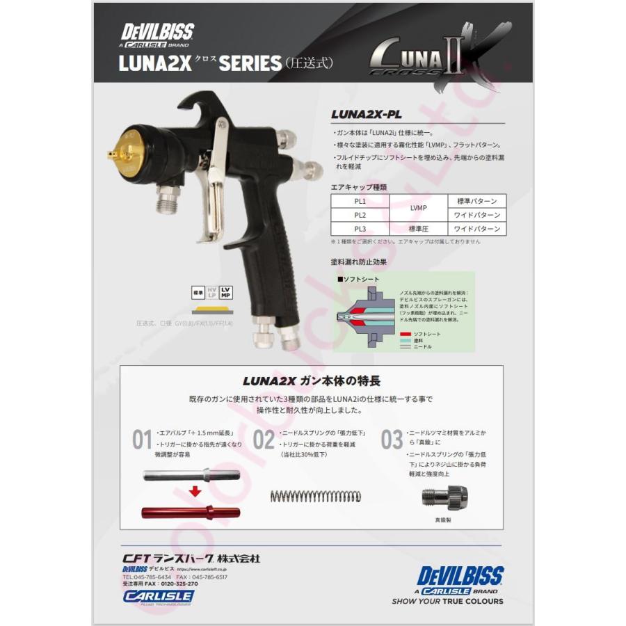 【LUNA2X-B-13G】【Devilbiss デビルビス】Φ1.3mm口径 ルナ2クロス【LUNA2-CROSS】LVMP低圧スプレーガン LUNA2i-R-244/LUNA2 ...