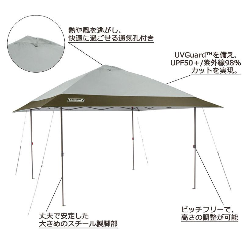 ★Coleman コールマン タープテント 大型 4m×4m★簡単設置 UPF50＋ インスタント タープ キャノピー イージーセットアップ ...