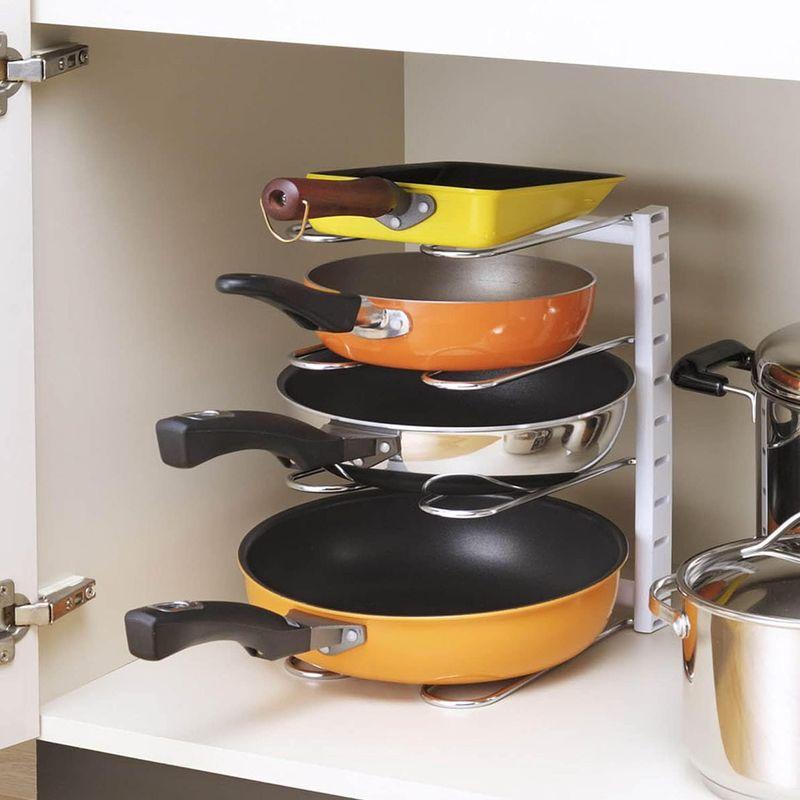 オークス 日本製 たてよこ収納 フライパンラック シルバー クロムメッキ KD 120×23.3×32.8cm : 20231004052351-00523 : Colorful Market ...