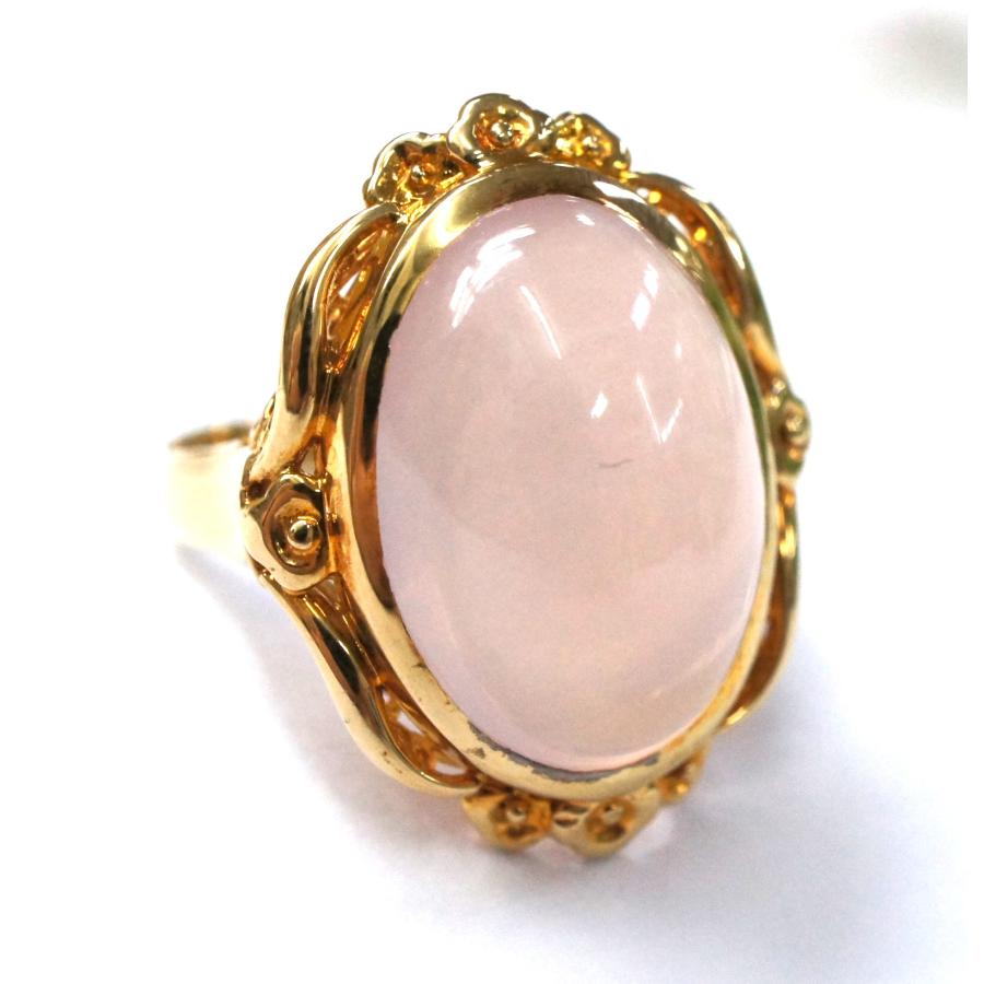 K18 ローズクォーツ 紅水晶 カボションカット リング 7.95g 14号 【中古】【指輪】【ゴールド】【送料無料】 :used-ring-1008:colorful story - 通販 ...