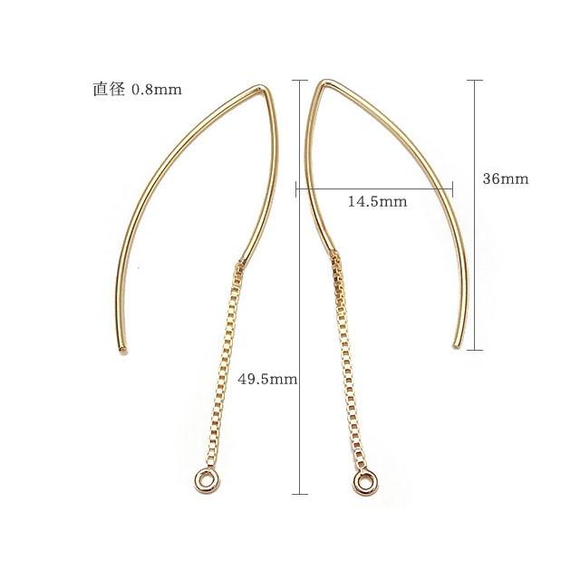 14KGF ピアスフック ボックスチェーン付 typeCO[1ペア販売] / 14K-503PI : 天然石専門店BELLPIERI - 通販 - Yahoo!ショッピング