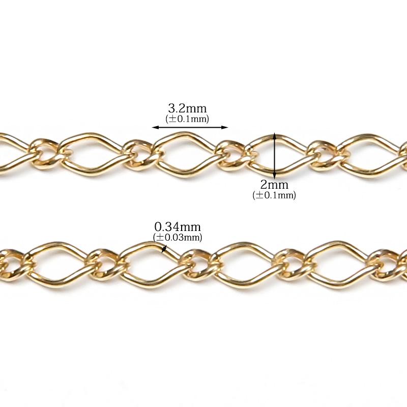 14KGF マーキスチェーン 3.2×2mm【10cm販売】 / 14K-CH72 : 天然石専門店BELLPIERI - 通販 - Yahoo!ショッピング