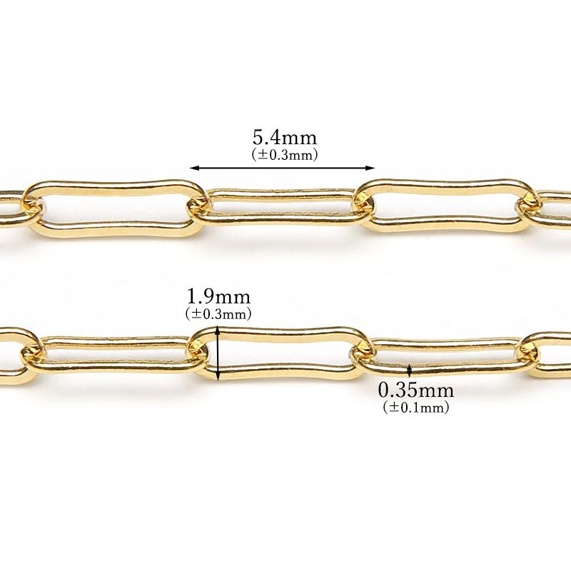 14KGF 平長あずきチェーン 5.5×2.0mm【10cm販売】 / 14K-CH73-X :240523001:天然石専門店BELLPIERI - 通販 - Yahoo!ショッピング