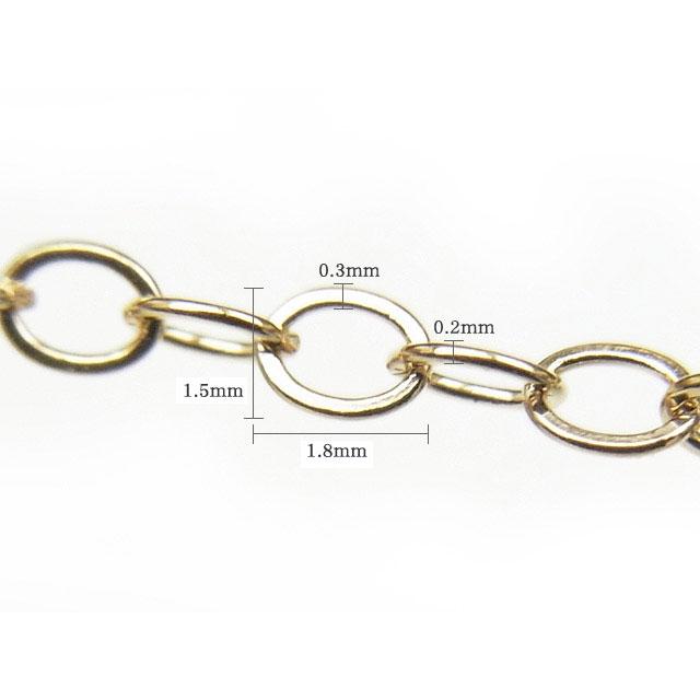 14KGF 平あずきチェーン 1.5mm[10cm販売] / 14K-CH51-HAZ17 : 天然石専門店BELLPIERI - 通販 - Yahoo!ショッピング