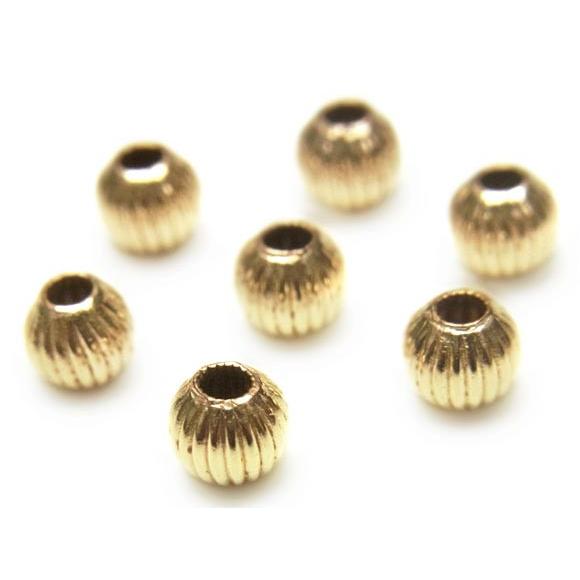 14KGF ビーズ 丸玉 3mm[コルゲート][4コ販売] / 14K-116BZ : 天然石専門店BELLPIERI - 通販 - Yahoo!ショッピング