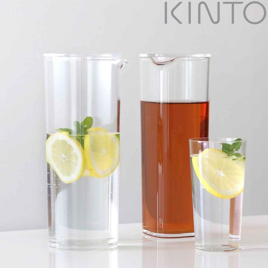 KINTO キントー 冷水筒 ピッチャー 1L OVA ウォーターカラフェ プラスチック 同色2本セット （ 麦茶ポット 食洗機対応 麦茶 ポット 冷茶 ジャグ ドアポケット ） : お弁当 ...