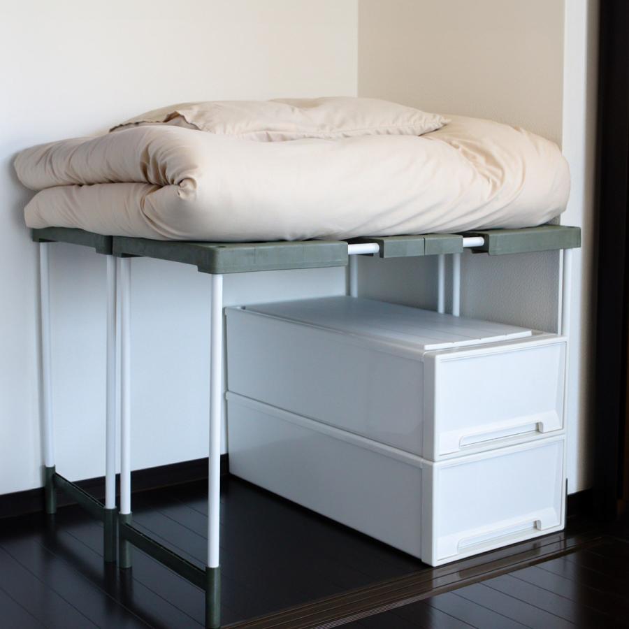 ベルカ ラック 幅76.5〜92cm×奥行37×高さ63・68cm ハイタイプ 2台入り 整理棚 伸縮 クローゼット 押し入れ 収納 （ 押し入れラック 収納棚 布団台 収納ラック ） : お ...