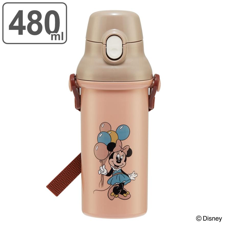 MICKEY MOUSE 水筒 キッズ 480ml 抗菌 直飲み プラスチック ミニーマウス レトロ （ ミニー 食洗機対応 ワンタッチ 子供用水筒 AG 銀 軽量 子供 ） : お弁当グッズ ...