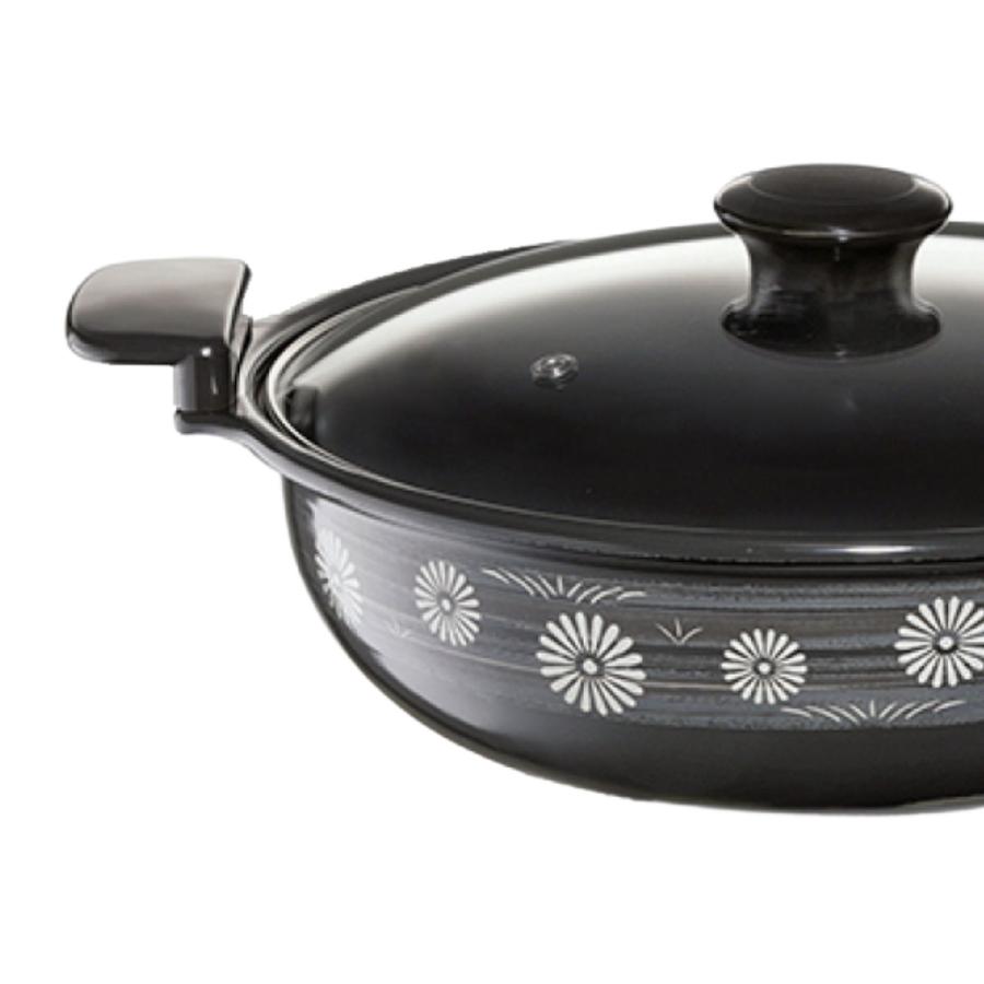 季節鍋 27cm IH対応 ホーロー味わい鍋 平安 （ IH ガス火 対応 ホーロー鍋 鍋 卓上鍋 両手鍋 ホーロー 琺瑯 蓋付き ほうろう鍋 琺瑯鍋 27センチ 3〜4人用 ...