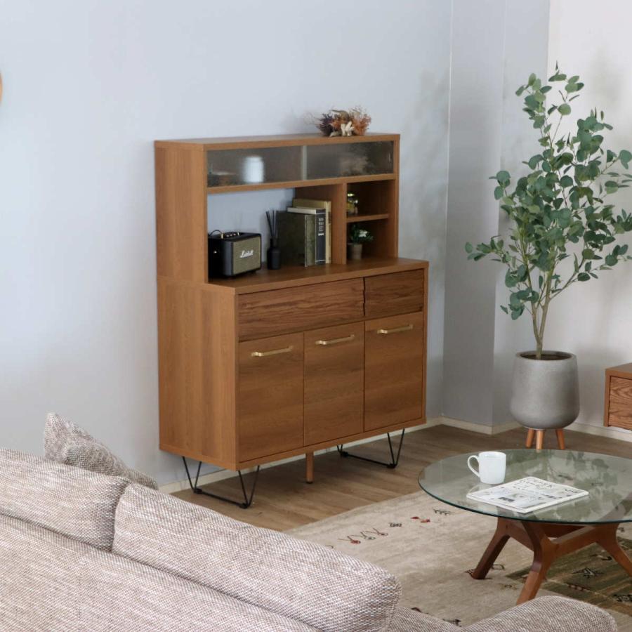 東馬 マルチキャビネット レッドオーク 無垢前板 RIGALA 約幅105cm （ キャビネット キッチン収納 収納 レンジ台 食器収納 天然木 日本製 完成品 ） : お弁当グッズのカラフル ...