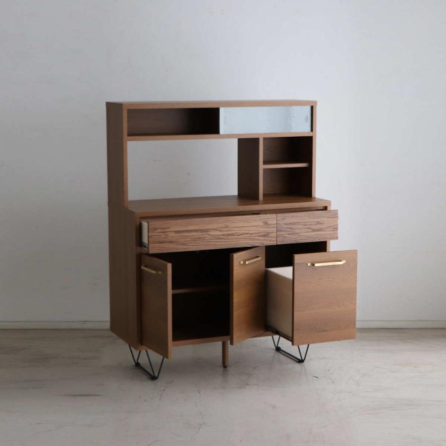 東馬 マルチキャビネット レッドオーク 無垢前板 RIGALA 約幅105cm （ キャビネット キッチン収納 収納 レンジ台 食器収納 天然木 日本製 完成品 ） : お弁当グッズのカラフル ...