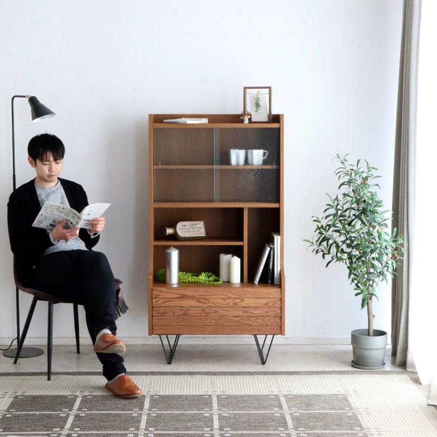 東馬 マルチキャビネット レッドオーク 無垢前板 RIGALA 約幅74cm （ キャビネット キッチン収納 収納 レンジ台 食器収納 天然木 日本製 完成品 ） : お弁当グッズのカラフル ...