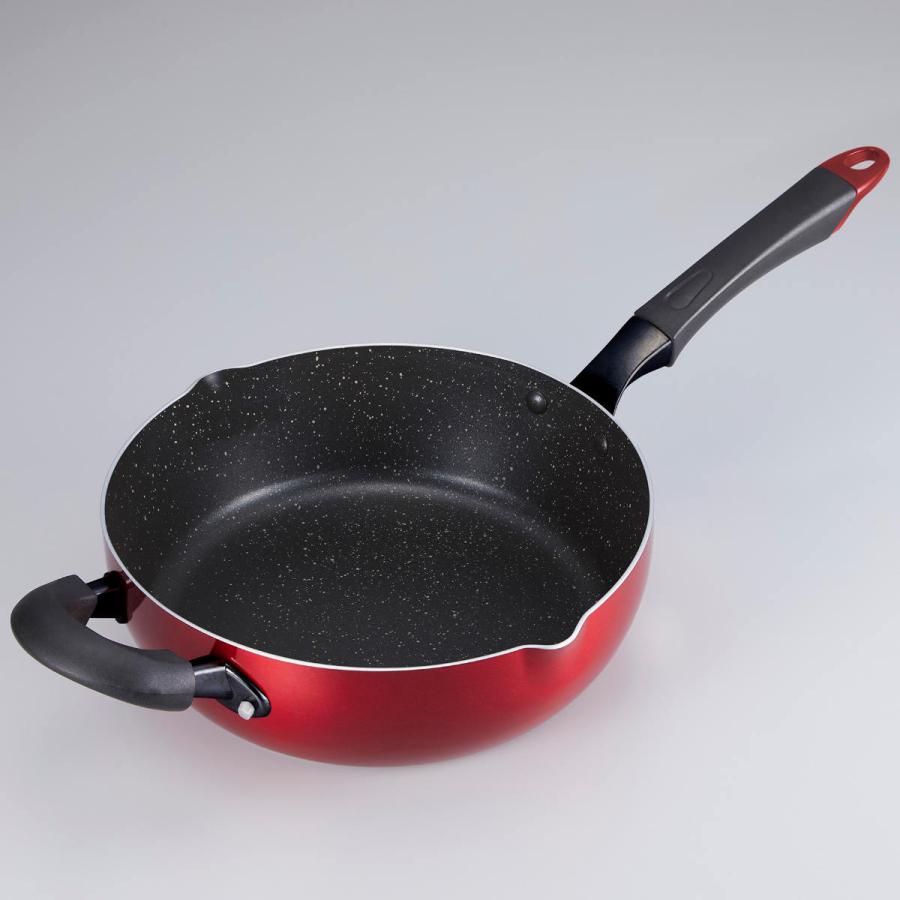 フライパン 22cm IH対応 深型 グッドフル ガラス蓋付き （ ガス火対応 オール熱源対応 片手鍋 炒め鍋 いため鍋 金属ヘラOK ふっ素加工 軽い ） :417506:お弁当グッズの ...