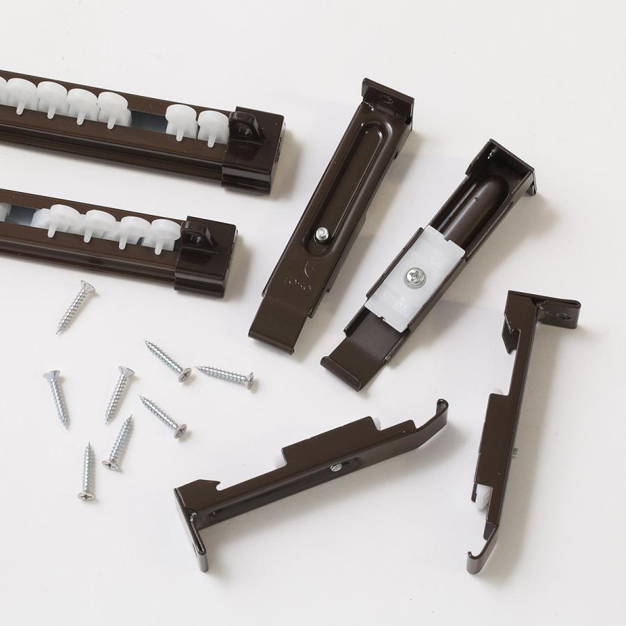 TOSO カーテンレール ダブル 伸縮式 2m （ デザインレール 伸縮 ダブルタイプ ダブルレール マグネットランナー ） : お弁当グッズのカラフルボックス - 通販 - Yahoo!ショッピング