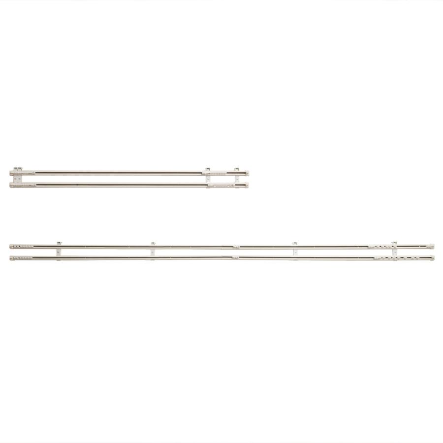 カーテンレール 伸縮式 1.6〜3m 木目調 ダブルタイプ （ デザインレール 伸縮 シングル 木目 ダブルレール マグネットランナー ） :418991:お弁当グッズのカラフルボックス ...