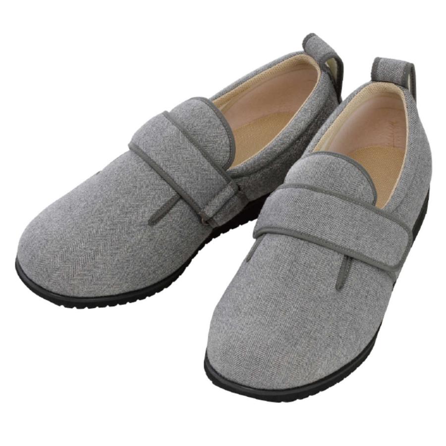 介護シューズ 両足 3E LL〜5L ダブルマジック2 ヘリンボン 施設用 （ 介護靴 靴 レディース メンズ 室内 軽量 転倒予防 介護用 シンプル おしゃれ あゆみ ） :420556:お ...