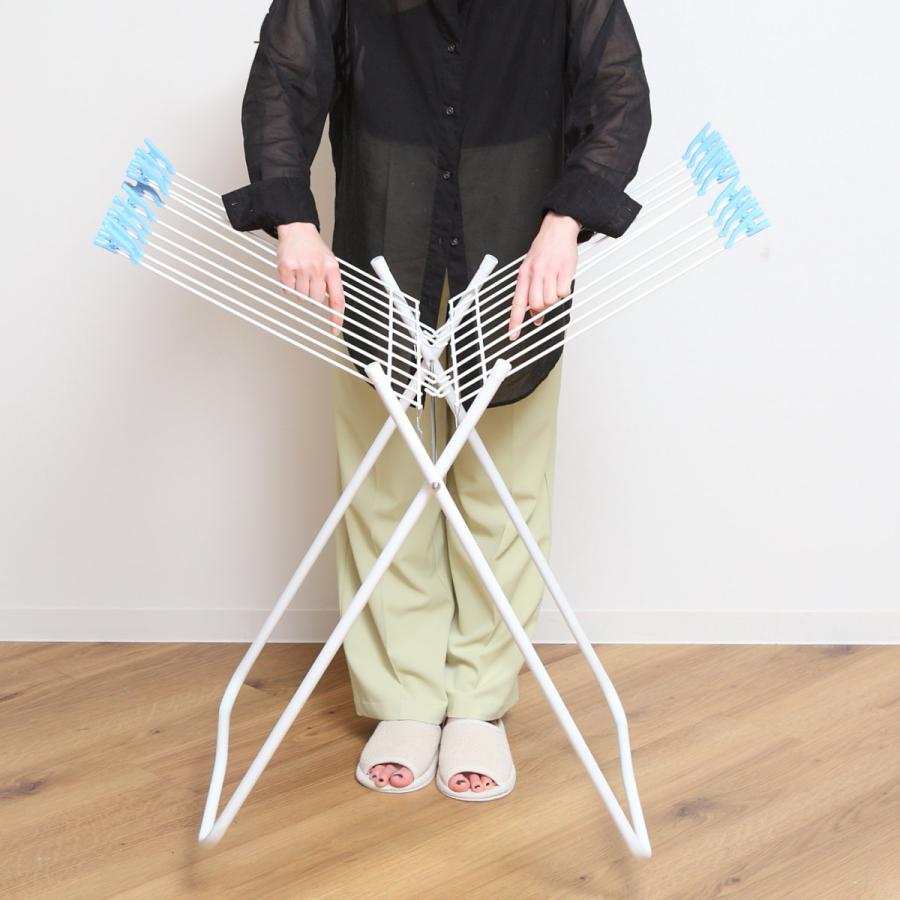 サワフジ 物干し 室内 スタンド物干しE20 DX （ タオル干し 洗濯 スタンド 折りたたみ 省スペース 20枚 ） : お弁当グッズのカラフルボックス - 通販 - Yahoo!ショッピング