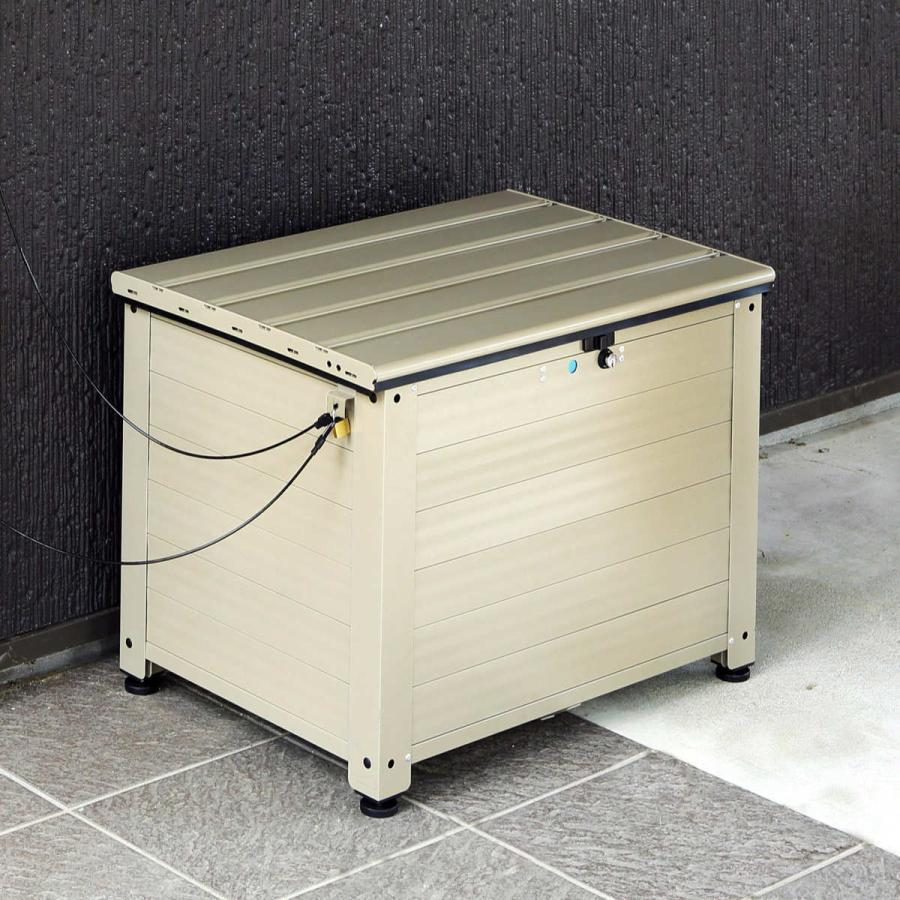 GREEN LIFE 宅配ボックス アルミベンチ型宅配ボックス レシーボ 幅64cm グリーンライフ （ 宅配 ボックス 宅配ポスト ベンチ型 ...