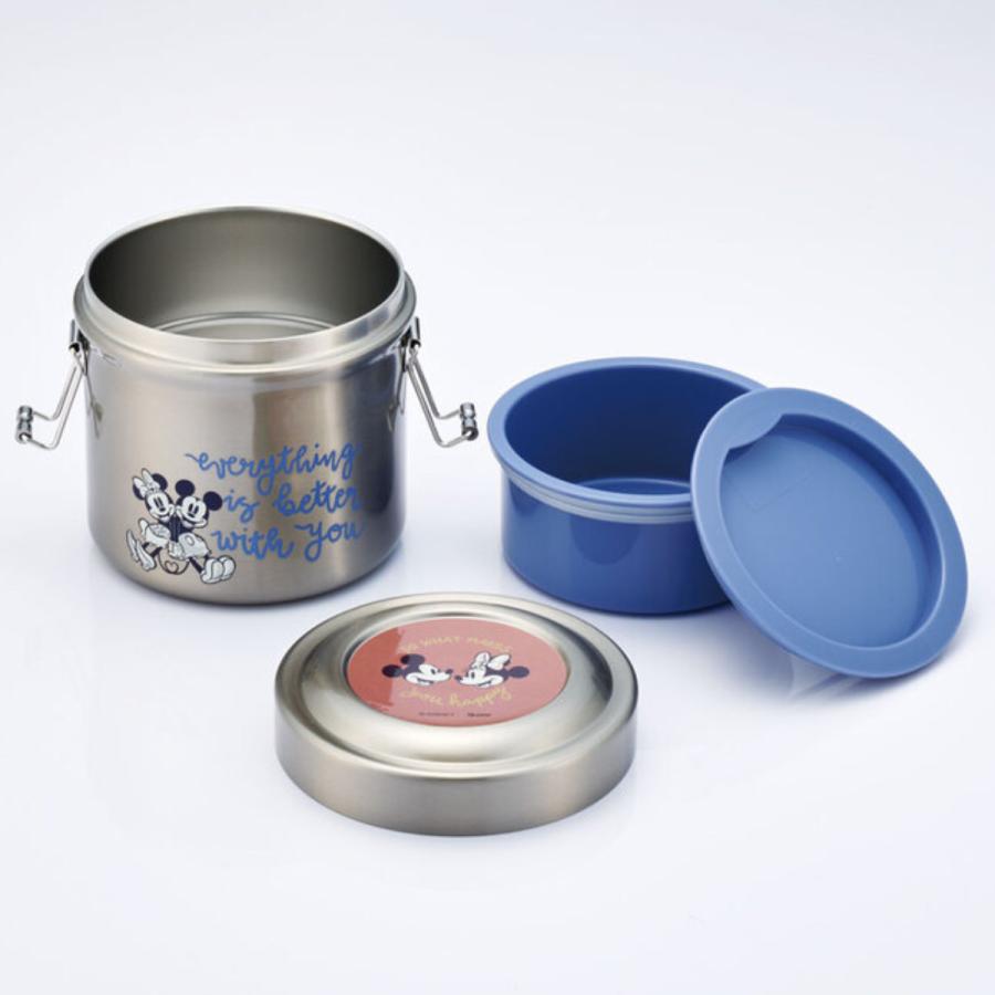 保温弁当箱 抗菌真空ステンレスランチ 600ml MKFRグレイッシュ （ ミッキー 弁当箱 保温 保冷 丼 抗菌 真空ステンレス お弁当箱 ...