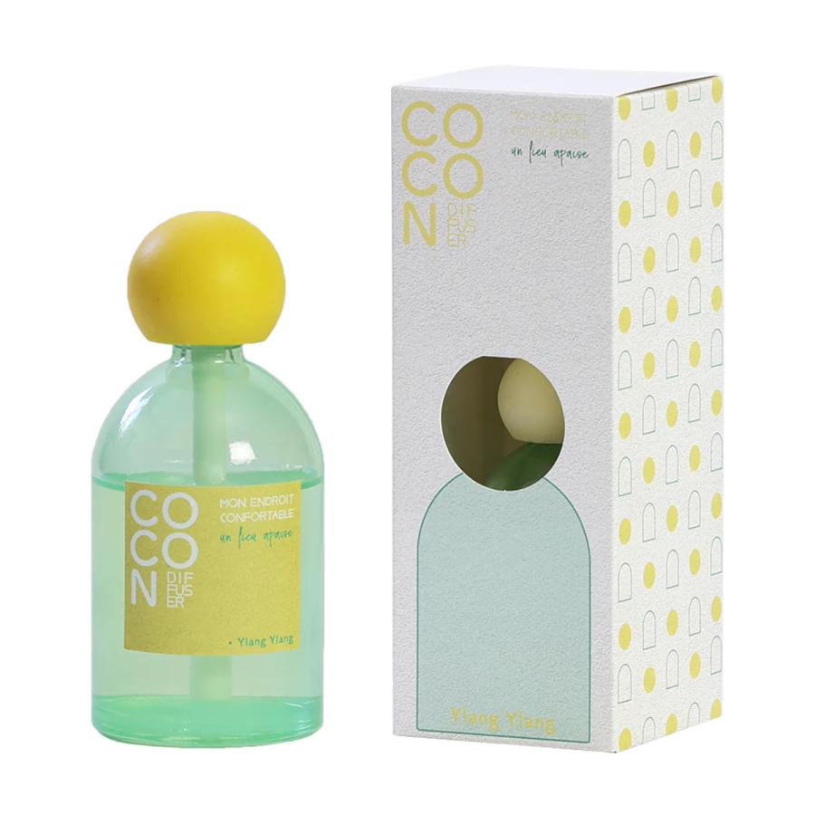 ディフューザー COCON DIFFUSER 80ml ガラス 石膏 （ 韓国風 リードディフューザー ロリポップ キャンディー 芳香剤 ルームフレグランス アロマ フレグランス ...