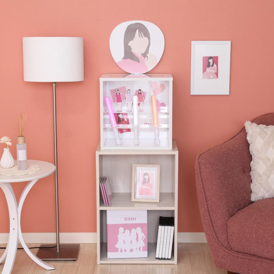 不二貿易 推し活 収納ボックス 幅36.6cm ディスプレイラック （ ディスプレイ ラック 棚 収納 家具 ボックス ） : お弁当グッズのカラフルボックス - 通販 - Yahoo!ショッピング