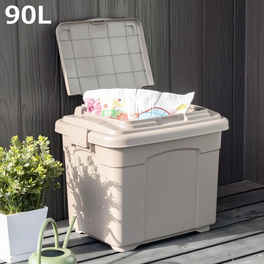 サンコープラスチック 収納ボックス イージーストレージ 90L 宅配ボックス （ デリバリーボックス 一戸建て用 大容量 宅配BOX ポスト スタッキング ） : お弁当グッズのカラフル ...