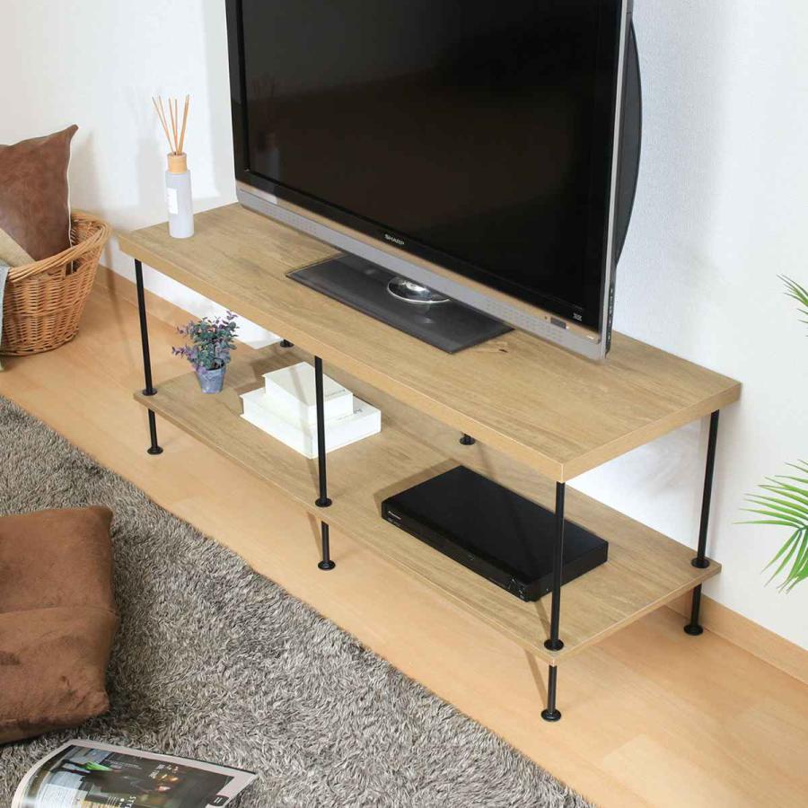 不二貿易 EZBO テレビ台 幅120cm 42型対応 工具不要 （ TV台 収納 ラック 棚 ディスプレイ 木目調 背面化粧 ） : お弁当グッズのカラフルボックス - 通販 - Yahoo ...