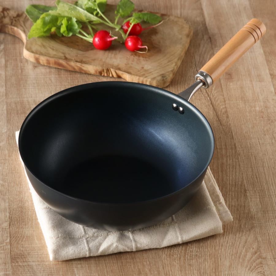 いため鍋 23cm IH対応 鉄製 匠味 深型フライパン 日本製 （ ガス火対応 オール熱源対応 炒め鍋 フライパン 軽い ） :454336:お弁当グッズのカラフルボックス - 通販 ...