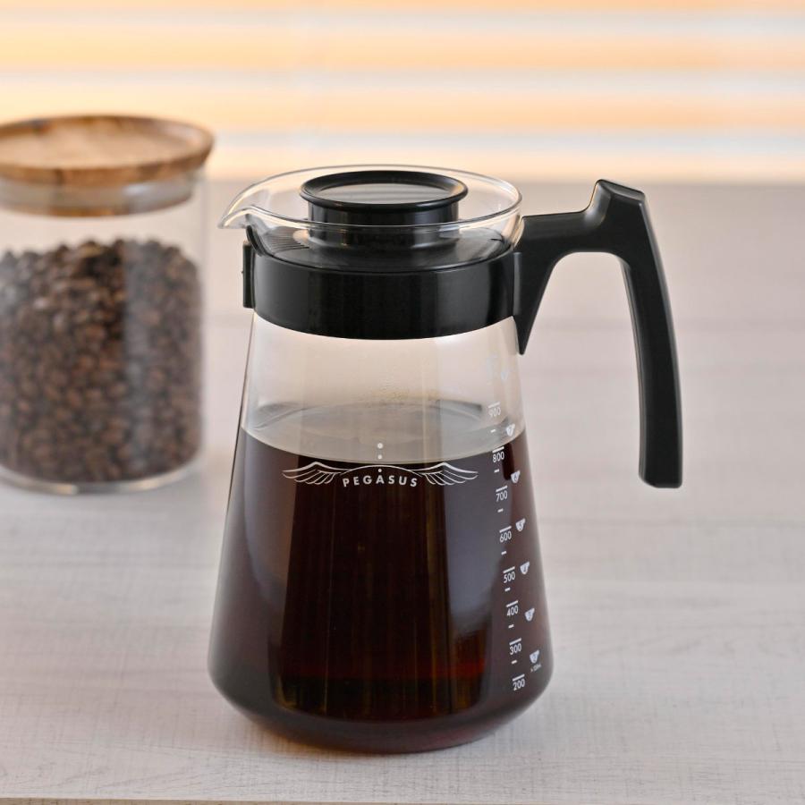 HARIO ハリオ コーヒーサーバー 1L 2〜8杯用 ペガサス 耐熱ガラス （ 食洗機対応 電子レンジ対応 ガラス コーヒーポット コーヒーカラフェ ） : お弁当グッズのカラフルボックス ...