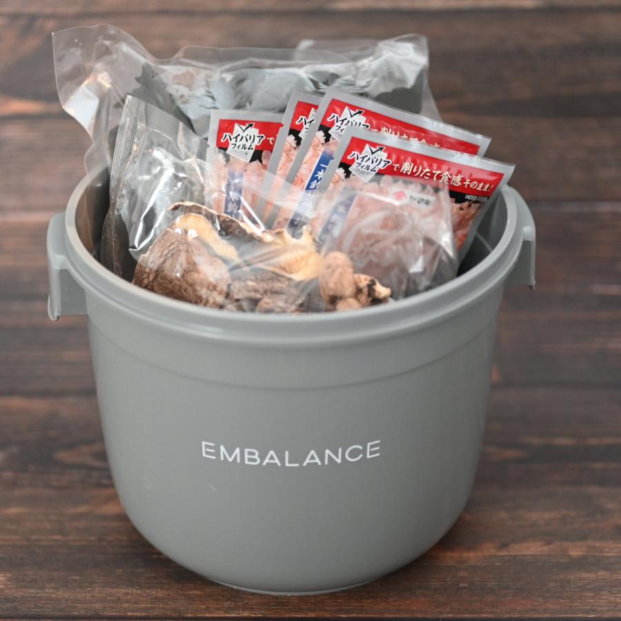EMBALANCE 保存容器 6L フードコンテナ 丸型 （ エンバランス プラスチック 冷凍 冷蔵 鮮度保持 日本製 6000ml 深型 ...