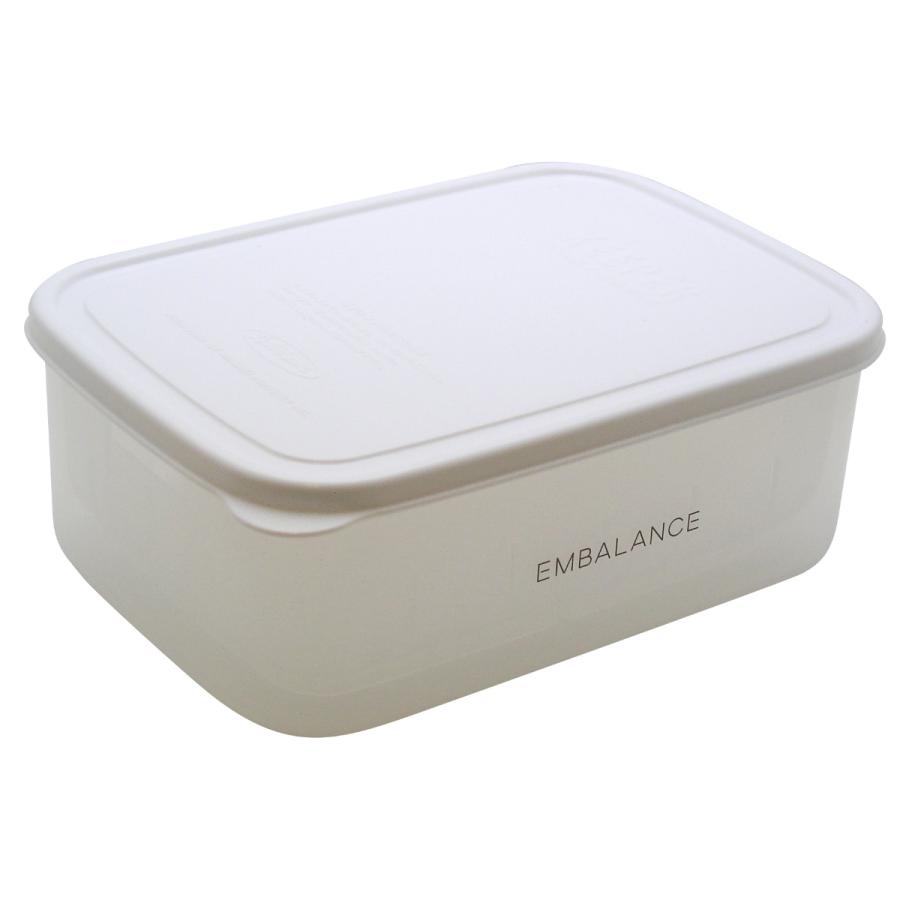 EMBALANCE 保存容器 2.1L レクタングルコンテナ 角型 ザル付き （ エンバランス プラスチック 食洗機対応 電子レンジ対応 冷凍 ...