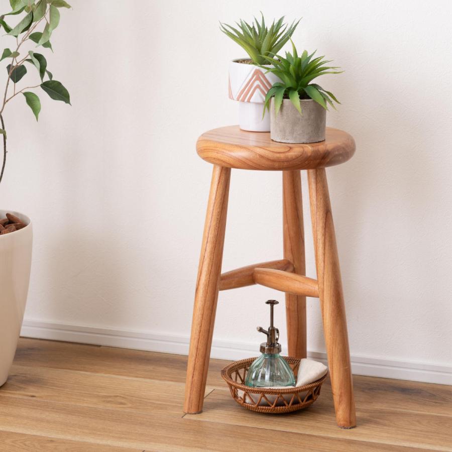 東谷 スツール 木製 高さ46cm ウッドスツール （ 丸 円形 ラウンド 軽量 コンパクト サイドテーブル 完成品 ） : お弁当グッズのカラフルボックス - 通販 - Yahoo!ショッピング