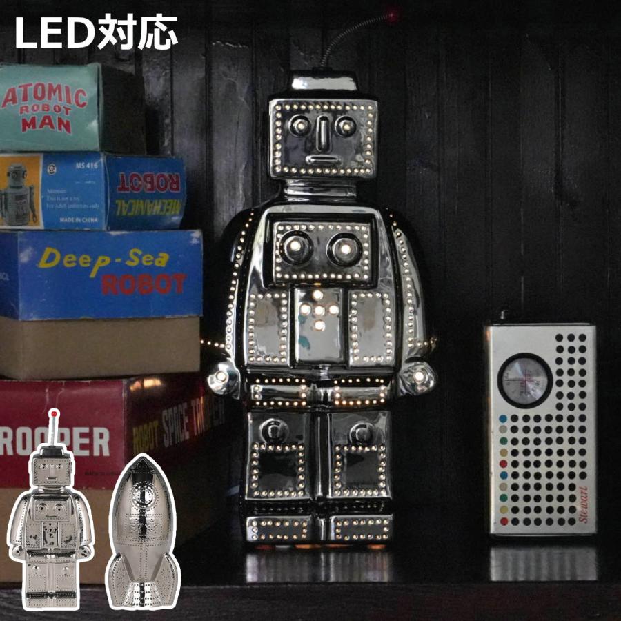 DULTON ダルトン テーブルランプ LEDライト対応 ポーセリンライト PORCELAIN LIGHT （ ライト ロボット ロケット スチール LED テーブルライト ランプ 照明 ...
