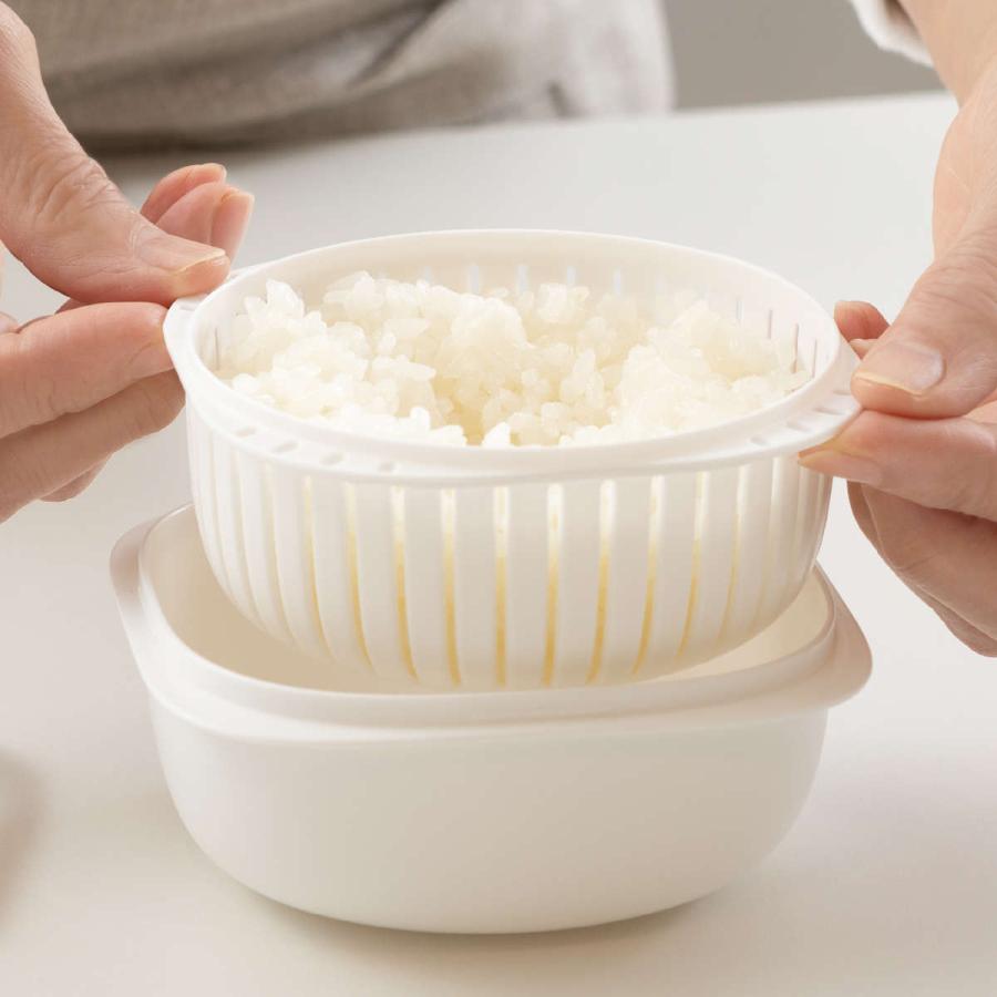 Like-it 冷凍ご飯容器 蒸気であたためる 冷凍ごはん容器 6個組 保存容器 ライクイット （ 電子レンジ調理器 プラスチック 冷凍 ごはん容器 蒸し器 日本製 like-it ） : お ...