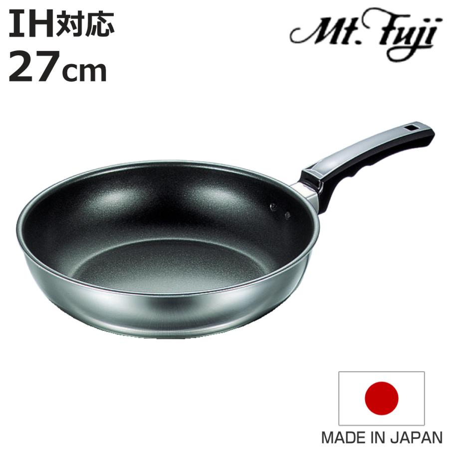 いため鍋 27cm IH対応 いため鍋DX フジノス 日本製 深型フライパン （ 炒め鍋 ガス火対応 アルミ ステンレス ふっ素加工 フッ素加工 ） : お弁当グッズのカラフルボックス ...