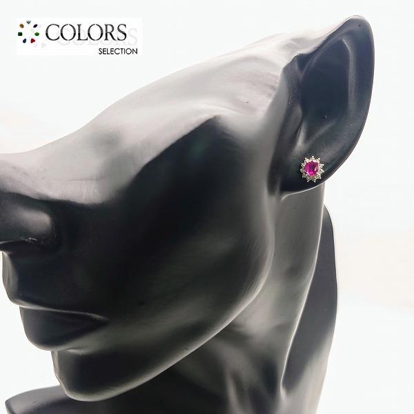 新品仕上げ済 PT900 ピンクサファイア ダイヤモンドピアス PS0.80 D0.32 ジュエリー CS-085 : colorsヤフーショッピング店 - 通販 - Yahoo!ショッピング