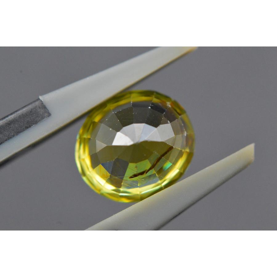 天然スフェーン【グリーンイエロー】ルース 2.305ct オーバル CGLソーティング 宝石 ジュエリー 製品制作 楔石 WC-074S ...