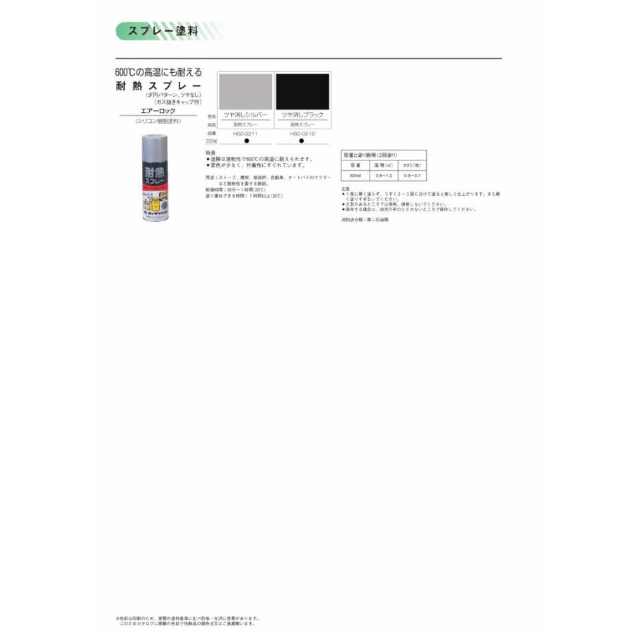 ロックペイント エアーロック 耐熱スプレー ツヤ消しブラック 1本 300ml H62−0216（ダ円パターン） : カラートリム - 通販 - Yahoo!ショッピング
