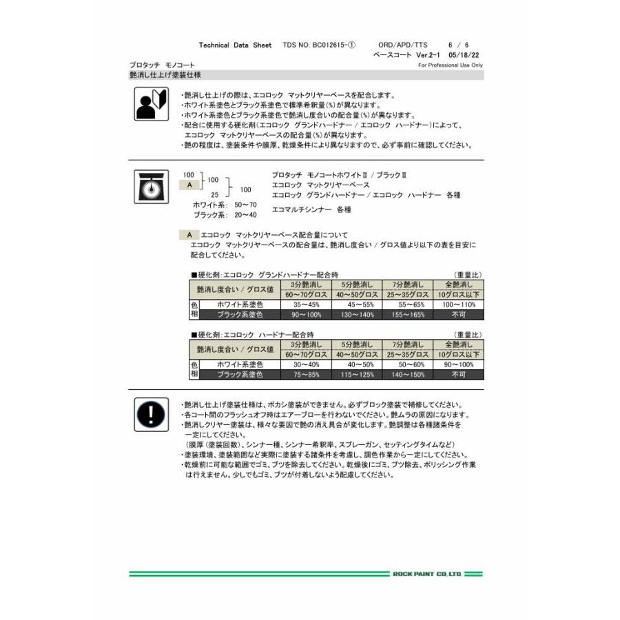 ロックペイント 077-3204 プロタッチ モノコートホワイトII（2液型） 16Kg : カラートリム - 通販 - Yahoo!ショッピング
