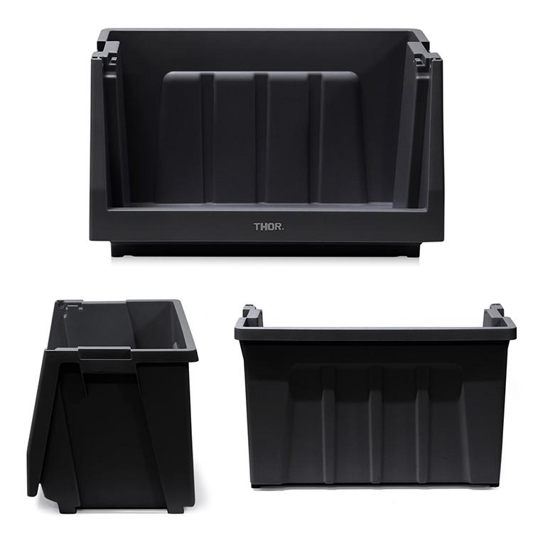 THOR STACKING SHELF CONTAINER 50L スタッキングシェルフコンテナー ブラック 本体 収納 : アメリカン雑貨COLOUR Yahoo!店 - 通販 ...