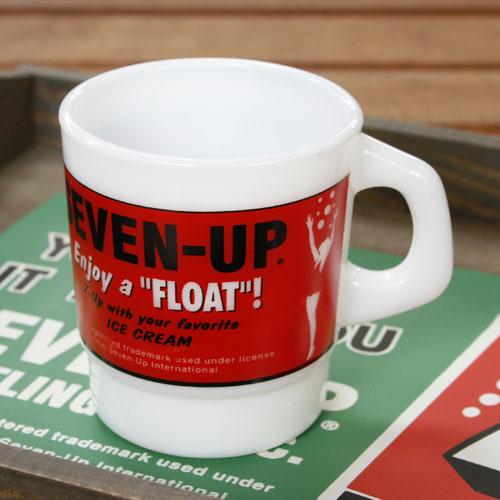 セブンアップ 7up セブンアップ・ミルキーグラスマグ 「Enjoy a FLOTE！」 : アメリカン雑貨COLOUR Yahoo!店 - 通販 - Yahoo!ショッピング