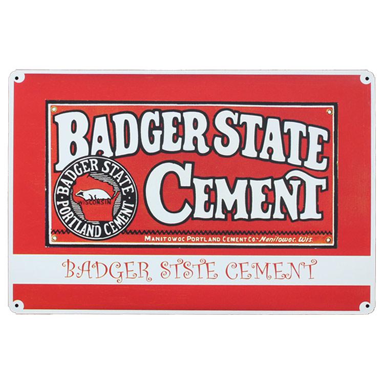 レトロブリキ看板 広告デザイン BADGER STATE CEMENT 赤 縦30cm×横45cm スチール製 : アメリカン雑貨COLOUR Yahoo!店 - 通販 - Yahoo!ショッピング