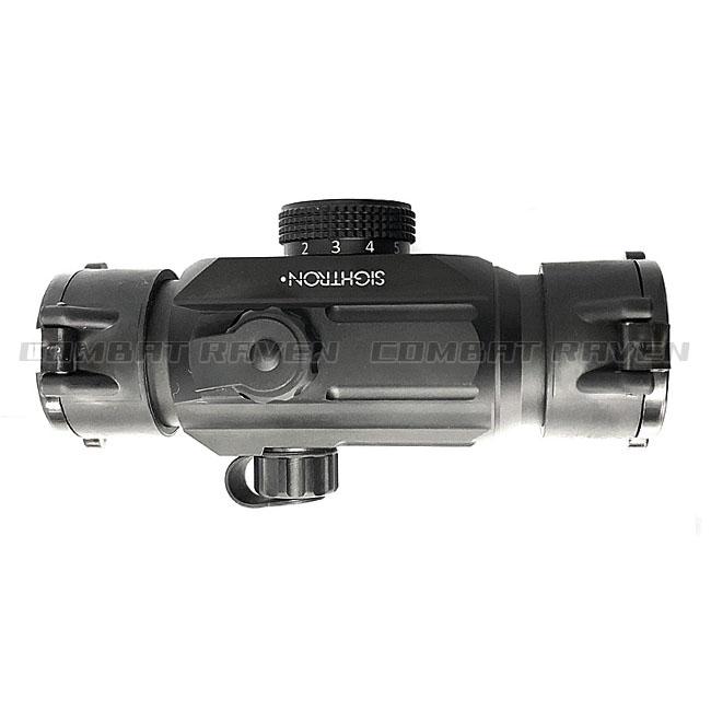 【SIGHTRON】ミリタリードットサイト SD-33XX/等倍（1倍）/実銃対応規格/軍用規格/完全防水/マウント付/フリップアップキャップ ...