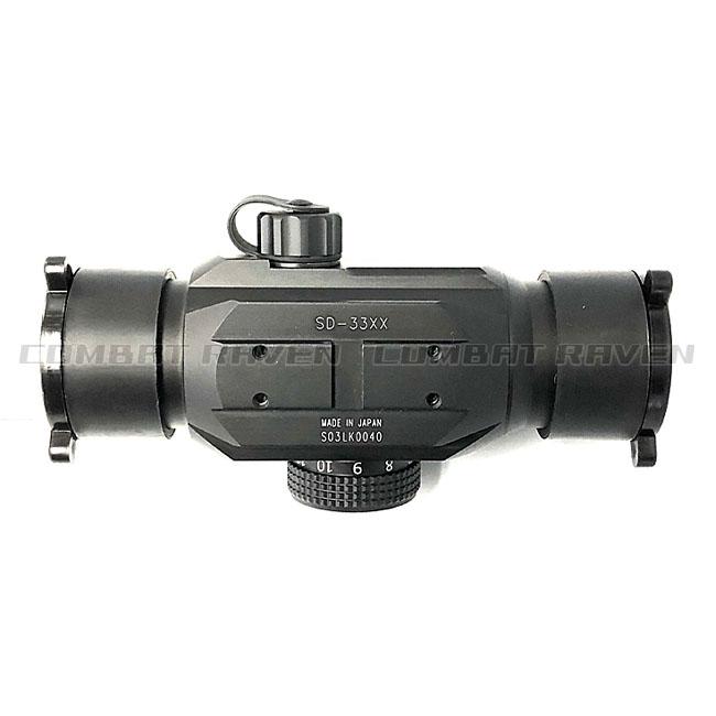 【SIGHTRON】ミリタリードットサイト SD-33XX/等倍（1倍）/実銃対応規格/軍用規格/完全防水/マウント付/フリップアップキャップ ...