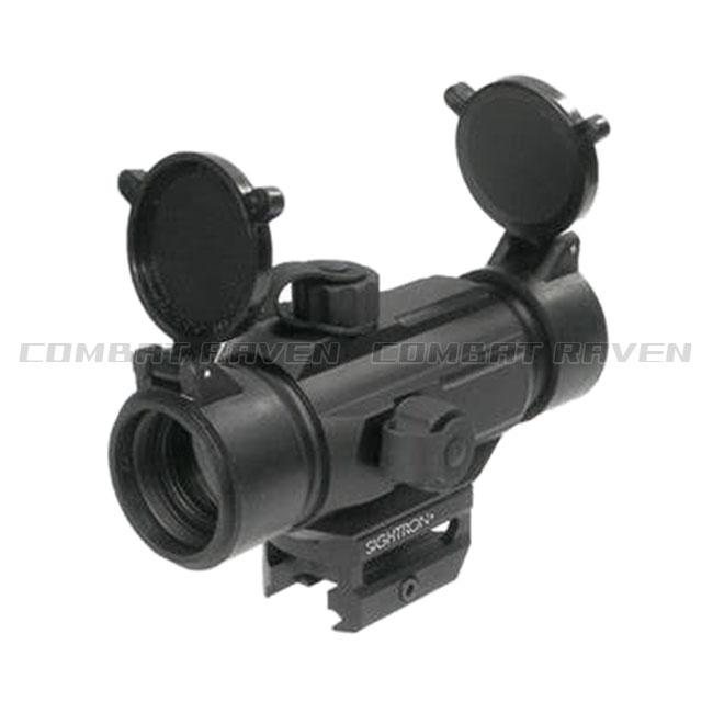 【SIGHTRON】ミリタリードットサイト SD-33XX/等倍（1倍）/実銃対応規格/軍用規格/完全防水/マウント付/フリップアップキャップ ...