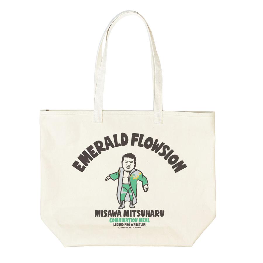 【COMBINATION MEAL コンビネーションミール】三沢光晴 EMERALD FLOWSION 日本製トートバッグ ...