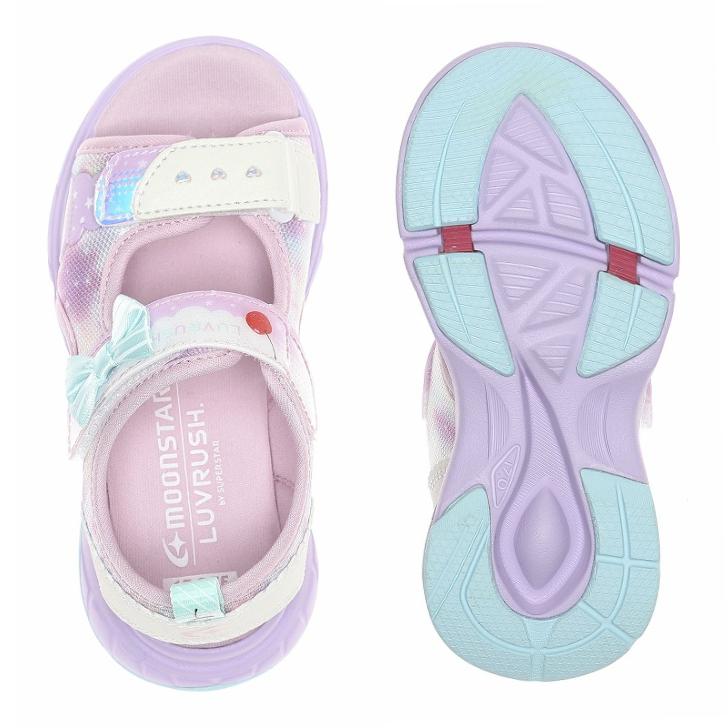 MoonStar ムーンスター LV 1219 ラブラッシュ バイ スーパースター 『バネのチカラ。』 キッズサンダル 女児 スポサン 子供 ...
