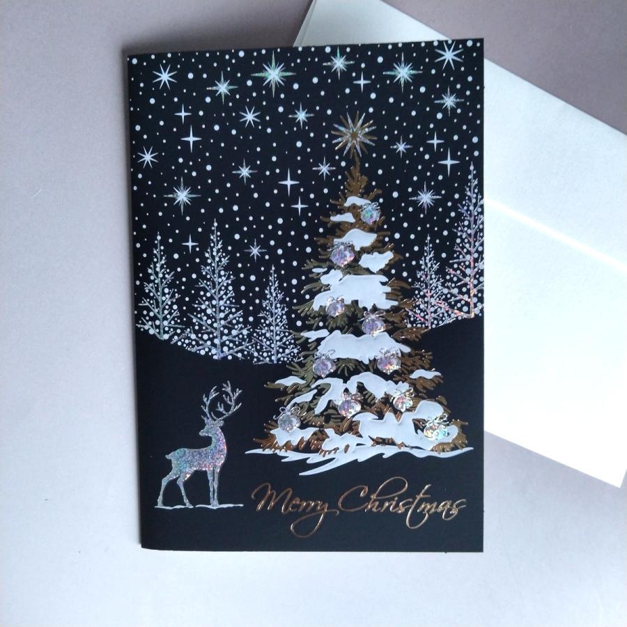 グリーティングカード クリスマスツリー トナカイ イタリア クリスマスカード CMGI-584 : 雑貨屋カンフィ - 通販 - Yahoo!ショッピング