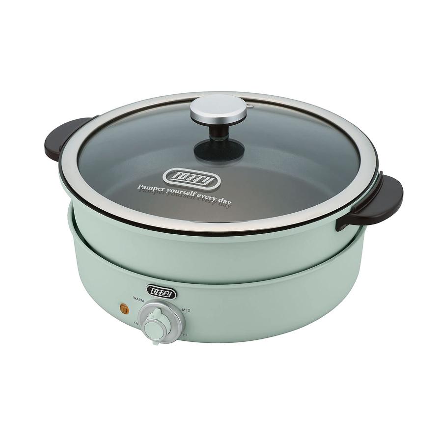 Toffy/トフィー 電気グリル鍋 K-HP2 (ペールアクア) 鍋・内鍋・たこ焼きプレート 3WAY 煮る 焼く 炊く 蒸す 3.5L 1 : comfyfactory家具家電ショップ ...
